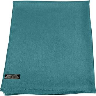 CJ Apparel Vert Jade Echarpe de Pashmina en Ch&acirc;le N&eacute;palaise Solide Couleur Unie Conception Wrap &Eacute;tole Secondes