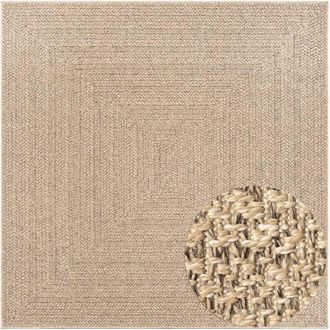 Les Tendances Tapis ZIZUR 240x240 aspect de jute int&eacute;rieur et ext&eacute;rieur
