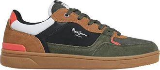Pepe Jeans London Kore Skate Chaussures en Cuir Vert