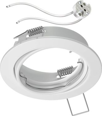 LEDs Com Decken-Einbaurahmen FERE Einbaurahmen weiß schwenkbar (LED/Halogen/MR16/50mm) inkl. GU5.3 Fassung
