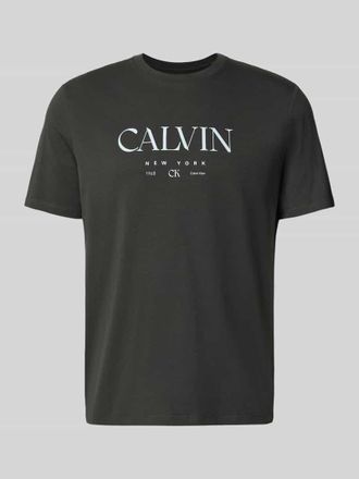 Calvin Klein T-Shirt mit Label-Print und Rundhalsausschnitt