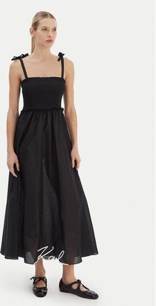 Karl Lagerfeld Sommerkleid A2W46009 Schwarz Regular Fit
