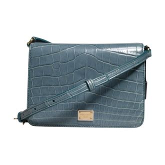 Dolce & Gabbana Exotic Leather DG Plaque Crossbody Bag - - Bags - Damen - Gr&uuml;n - ONE SIZE