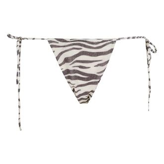 MC2 Saint Barth Femme, Maillots de bain, Multicolore, Taille: ONE Size Bas de Bikini Imprim&eacute; Z&egrave;bre Lurex