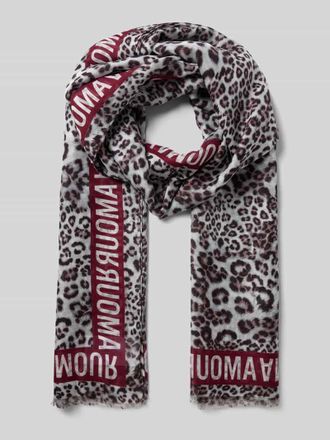 Marc Cain Schal mit Seiden-Anteil mit Allover-Animal-Print