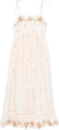 Zimmermann Patience Cami Floral Embroidered Midi Dress