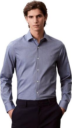 Calvin Klein Chemise slim en coton mélangé