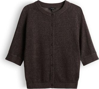 OPUS Strickjacke Datina aus Feinstrick mit flie&szlig;endem Fall Der 3/4 Arm verleiht dem Look luftige Leichtigkeit