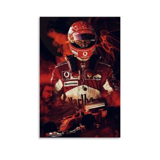 Generic Michael Schumacher Art (7) Vintage Leinwand Poster Wandkunst Dekor Drucke Poster Moderne Leinwand Kunst Bilder F&uuml;r Wohnzimmer Schlafzimmer 08x12inch(2