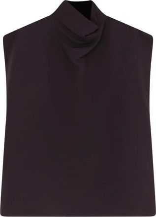 Alaia Femme, Blouses et Chemises, Violet, Taille: 34 FR Poplin High Neck Top
