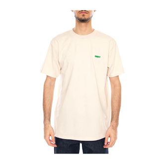 Obey Knowledge Is Power Classic T-Shirt - - Tops - Herren - Beige - XL