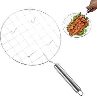 Generic Grille ronde multifonction pour Roti, Jali, Papad, Chapati, Jari, Grande grille en acier inoxydable, grille multifonction pour cuisine