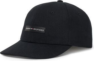 Tommy Hilfiger Cap Tommy Hilfiger Logo Patch Canvas Baseball Cap AM0AM14119 Schwarz
