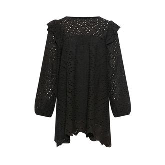 Tiffany & Co. Schwarzes Midi-Kleid mit langen &Auml;rmeln - - Dresses - Damen - Schwarzk - M/L