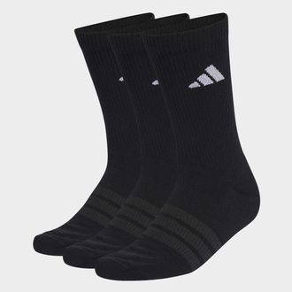 adidas Funktionssocken ADIDAS PERFORMANCE D&Auml;MPFENDE SPORTSWEAR CREW 3ER-PACK, Damen, Gr. XXL (49/51), schwarz, schwarz, wei&szlig;, Obermaterial: 56% Baumwolle, 40