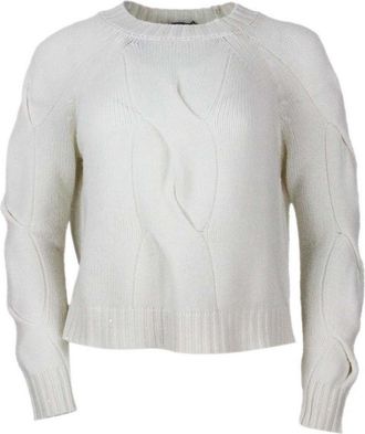 Lorena Antoniazzi Pull Col Rond - Blanc