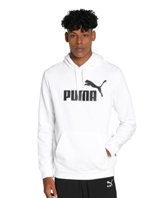 Puma Herren Essentials Fleece-Hoodie mit Logo (in Big & Tall Erh&auml;ltlich) Kapuzenpullover, wei&szlig;, XXXL