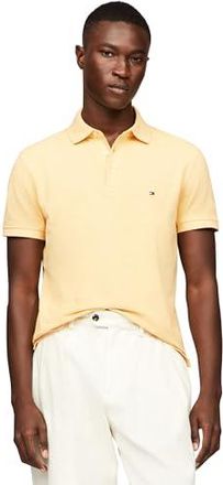 Tommy Hilfiger Polo à Manches Courtes pour Homme Coupe ajustée avec Stretch et Coton piqué Bio Polo à Manches Courtes en Coupe ajustée avec Coton piqué Stretch et Bi