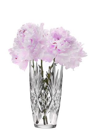 Godinger Crystal Vase for Flowers- 12 Tall, Dublin Collection