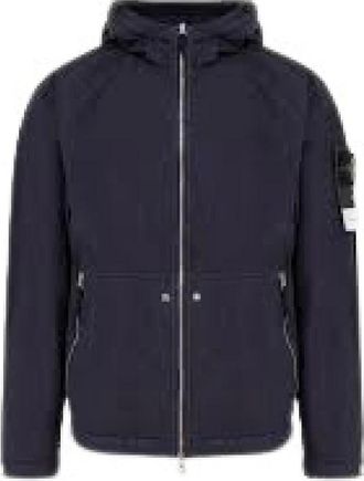 Stone Island Homme, Vestes, Bleu, Taille: 3XL Nylon Metal Watro Jacket