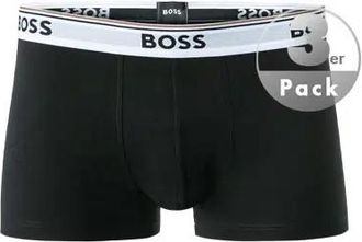 HUGO BOSS Herren Trunks schwarz Baumwolle unifarben
