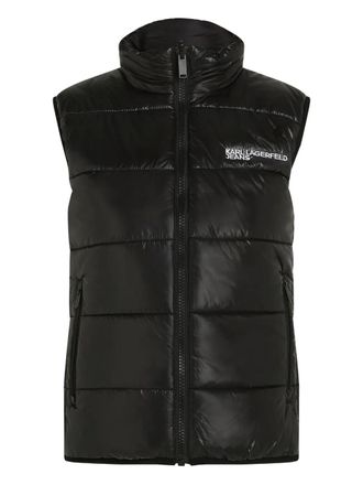 Karl Lagerfeld gilet matelass&eacute; &agrave; design r&eacute;versible - Noir