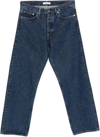Sunflower Loose Logo-patch Straight-leg Jeans