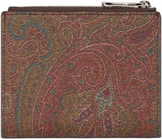 Etro Paisley Jacquard Cotton Wallet - Brown