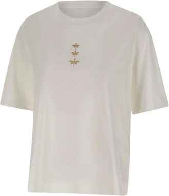 Elena Miro Femme, Tops, Blanc, Taille: 42 FR Dragonfly T-shirt