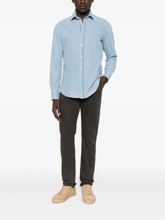 Eleventy Womens Long-Sleeve Denim Shirt Aw25 M