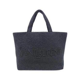 Saint Laurent Pre-owned Raffia Tote Bag - - Pre-owned - Damen - Schwarzk - ONE SIZE