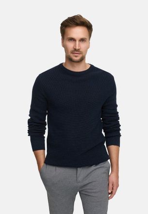 JEFF Strickpullover Herren JFTristan crew Pullover Herrenpullover mit Rundhalsausschnitt, bequemer Regular Fit