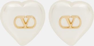 Valentino Ohrringe VLogo mit Zierperlen