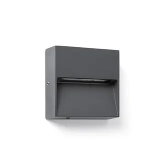 Faro Barcelona Faro Barcelona 71963 Dune SQ Quadratische Wandleuchte, dunkelgrau, 3 W, 4CCT