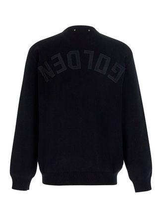 Golden Goose Cotton-Blend Crew Neck Long-Sleeve T-Shirt - Black