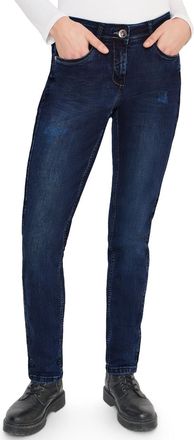 Cecil Casual Fit Jeans Dark Blue Black Washed 28