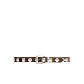 Khaite Benny G&uuml;rtel mit Nieten - - Accessories - Damen - Braun - 75 CM