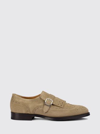 Doucal's Chaussures Monk strap en daim avec franges et bride r&eacute;glable