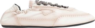 Prada Collapse Antiqued Nappa Leather Sneakers