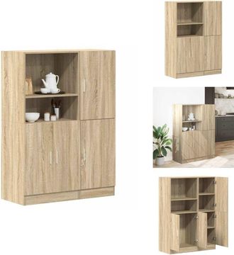 vidaXL 2-tlg. Küchenschrank-Set Sonoma-Eiche Holzwerkstoff - Küchenschrank Set - Küchenschrank Sets - Küchenschrank - Schrank
