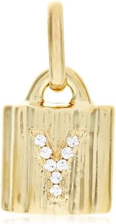 Uno De 50 UNOde50 Charme plaqué or 18 carats en forme de cadenas avec une lettre en Topazee W