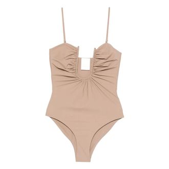 CHRISTOPHER ESBER Arced Ruched One Piece - - Swimwear - Damen - Braun - 2XS