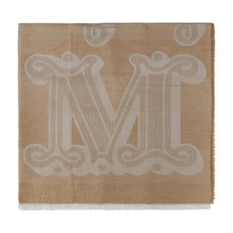 Max Mara Caramel Logo Inlay Stola - - Accessories - Damen - Beige - ONE SIZE