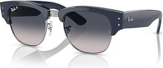 Ray-Ban Mega Clubmaster Sonnenbrillen Blau Fassung Blau Glas Polarisiert 53-21