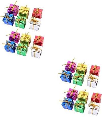 Garneck 144 Pcs D&eacute;corations darbre De No&euml;l Mousse Bo&icirc;te D&eacute;coration Suspendus Bo&icirc;te- Stuffer D&eacute;corations De No&euml;l Mini Petites