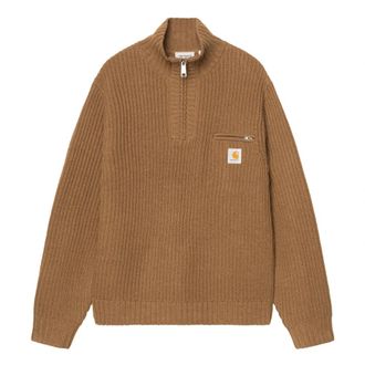Carhartt Work in Progress Detroit Half Zip Pullover - - Knitwear - Herren - Braun - XL