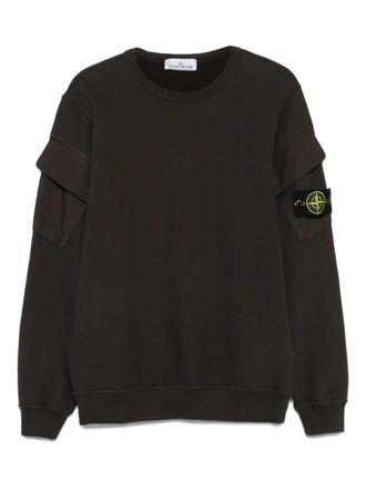 Stone Island sweat &agrave; encolure ras du cou - Gris
