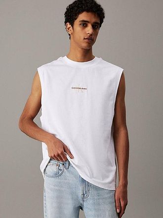 Calvin Klein Lässiges Monogramm-tanktop - Bright White - Herren - M