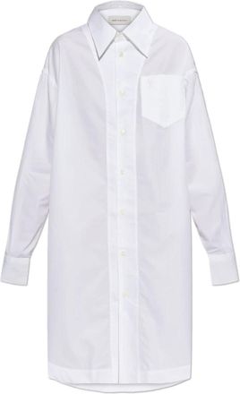 Ami Femme, Robes, Blanc, Taille: 38 FR De Coeur Wide Shirt Dress