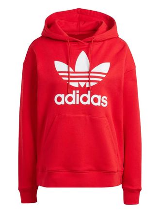 adidas hoodie Trefoil &agrave; manches longues - Rouge